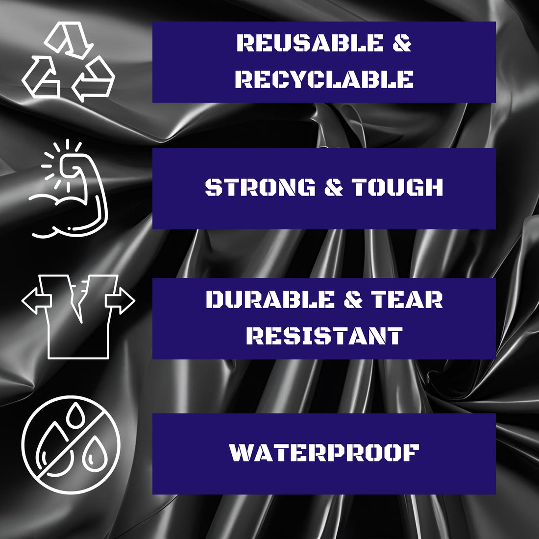 6 MIL Black Plastic Sheeting 20' x 100' – Roly Poly